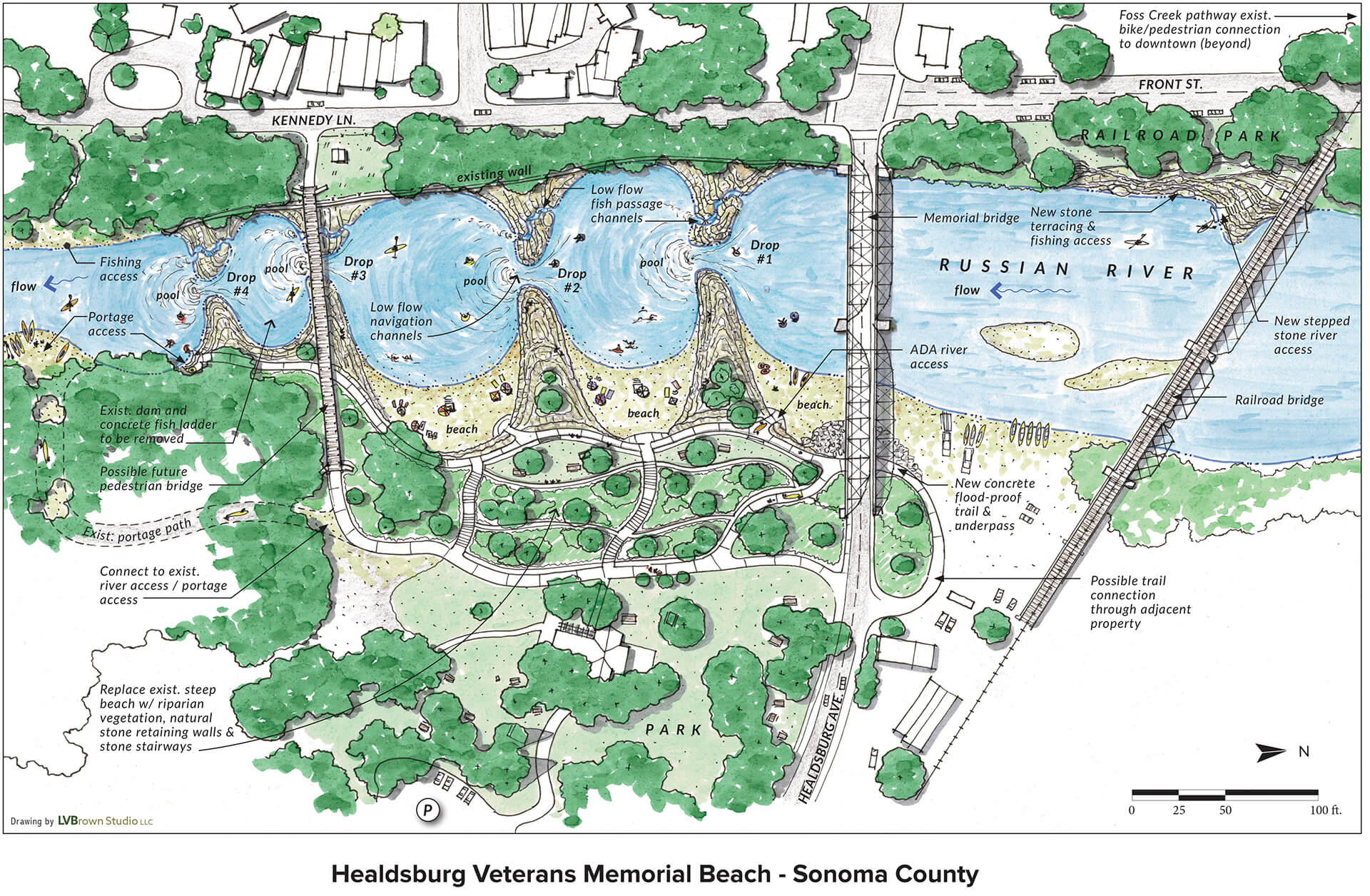 River Recreation Concept Design Plan Renderings - LVBrown Studio ...