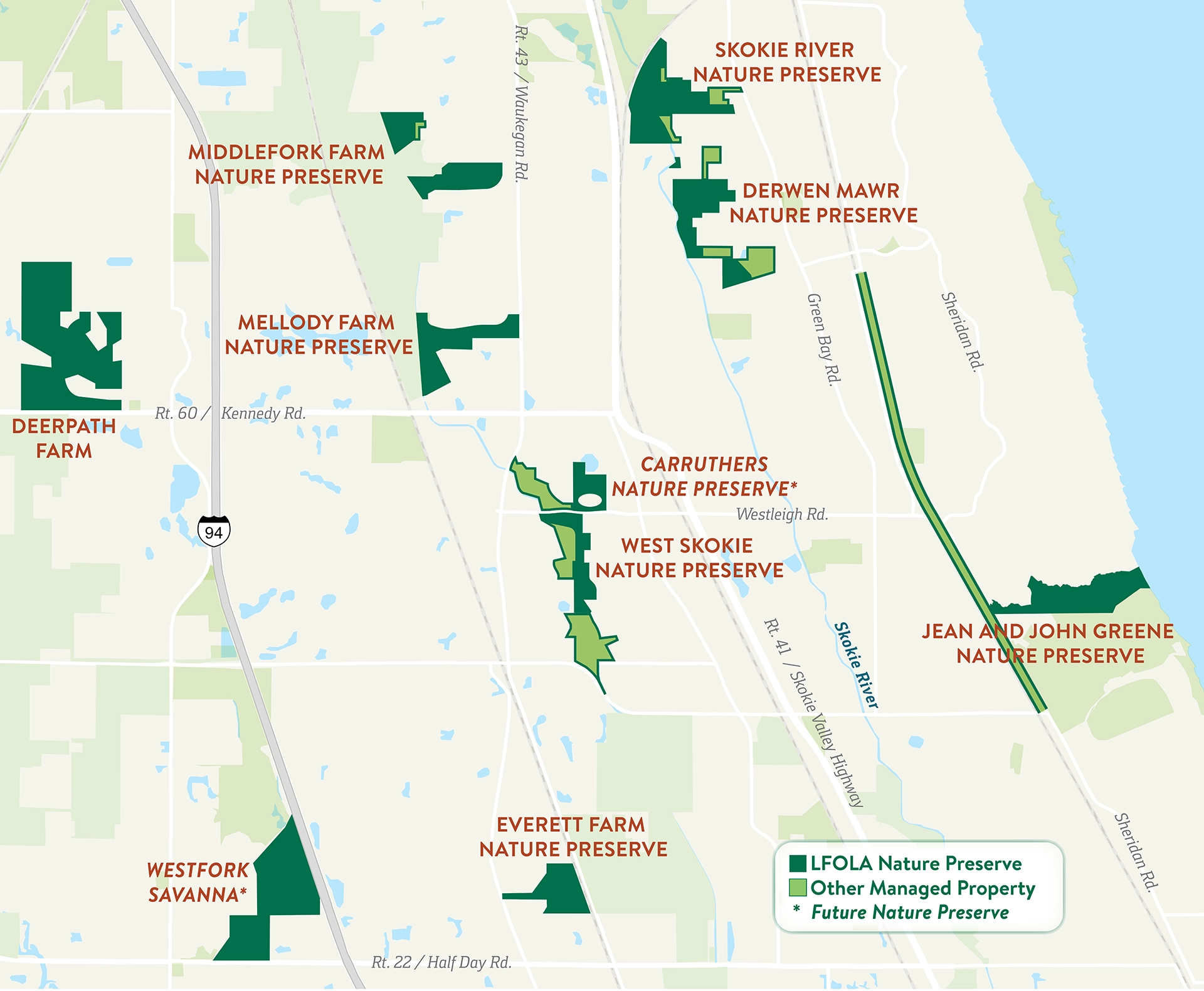 Lake Forest Open Lands Nature Preserve Map Design - LVBrown Studio ...
